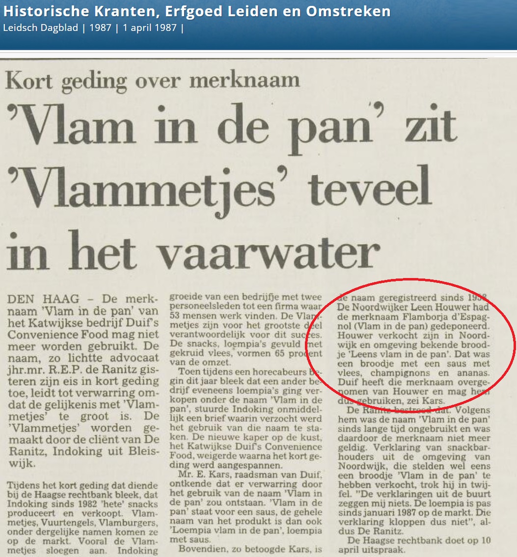 Nagekomen198: Vlam in de Pan – BLOGnoordwijk (Heimatsammlung)